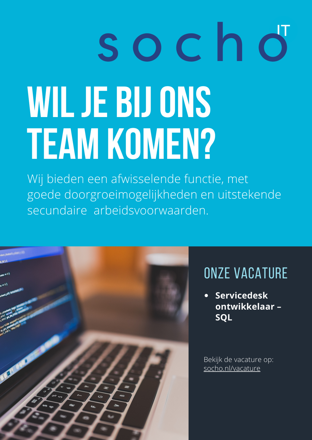 Vacature Servicedesk ontwikkelaar – SQL - Socho